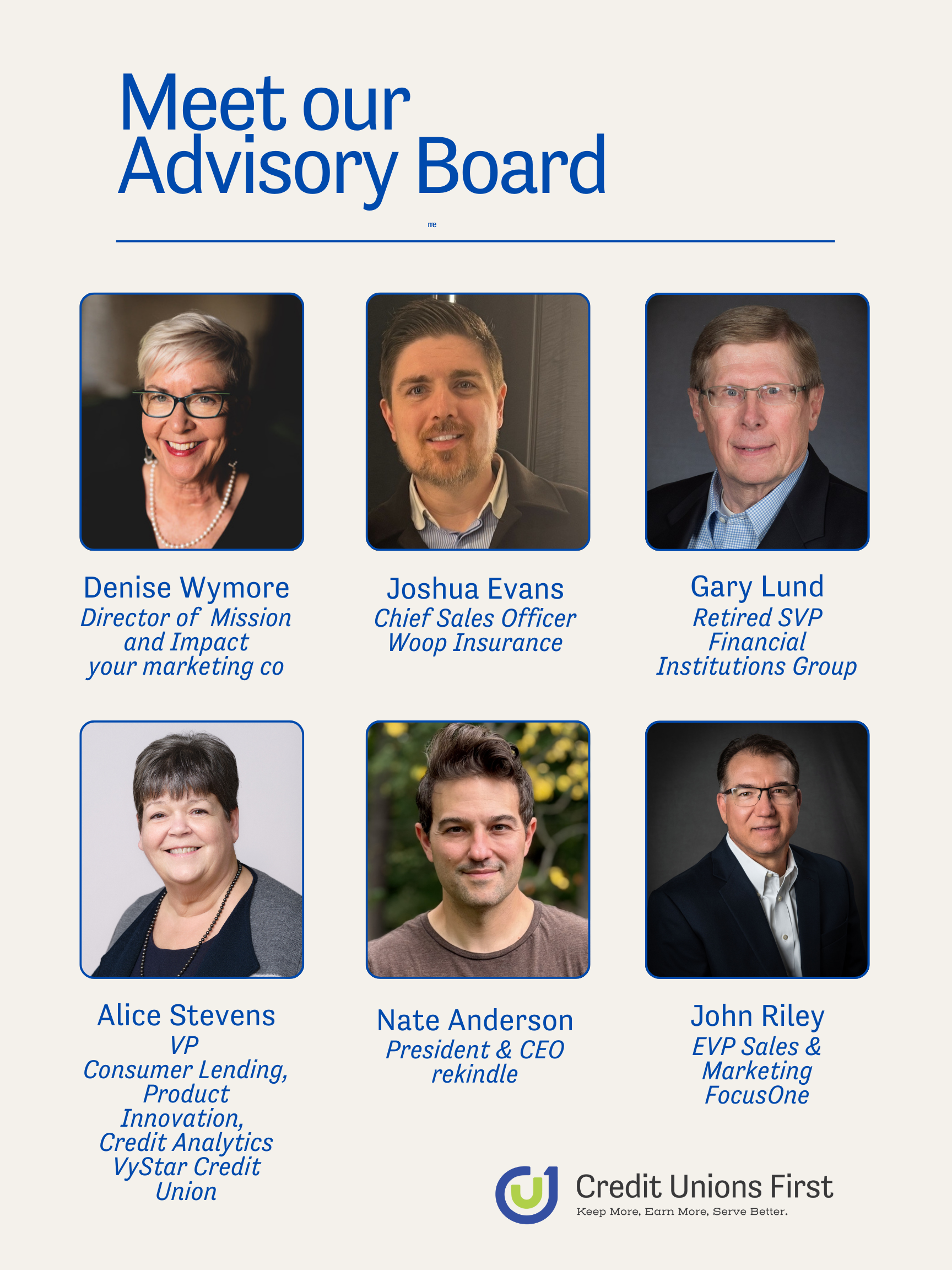 Credit Unions First Announces New Advisory Board